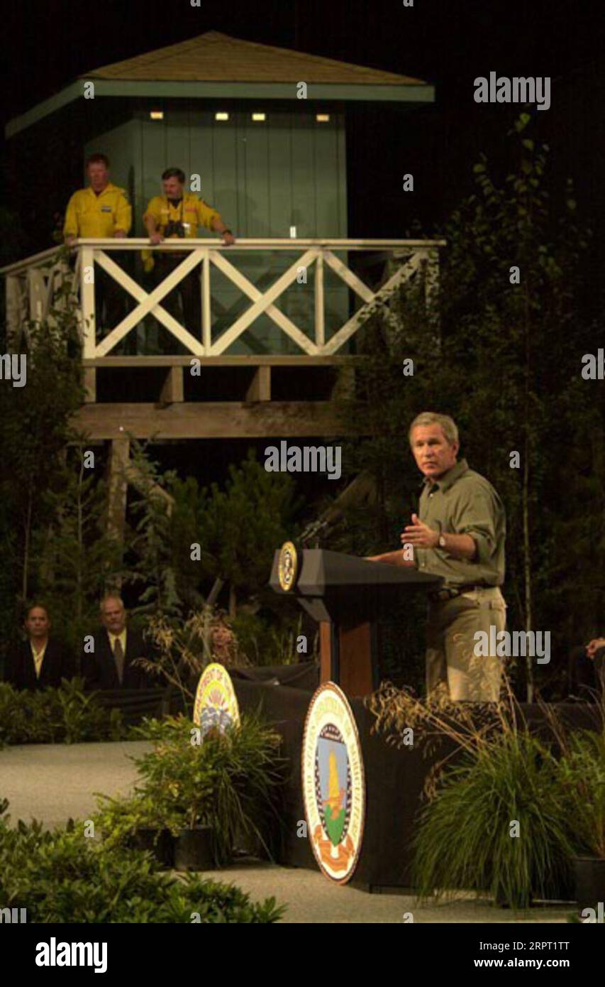 President George Bush appearing at the Jackson County Fairgrounds ...