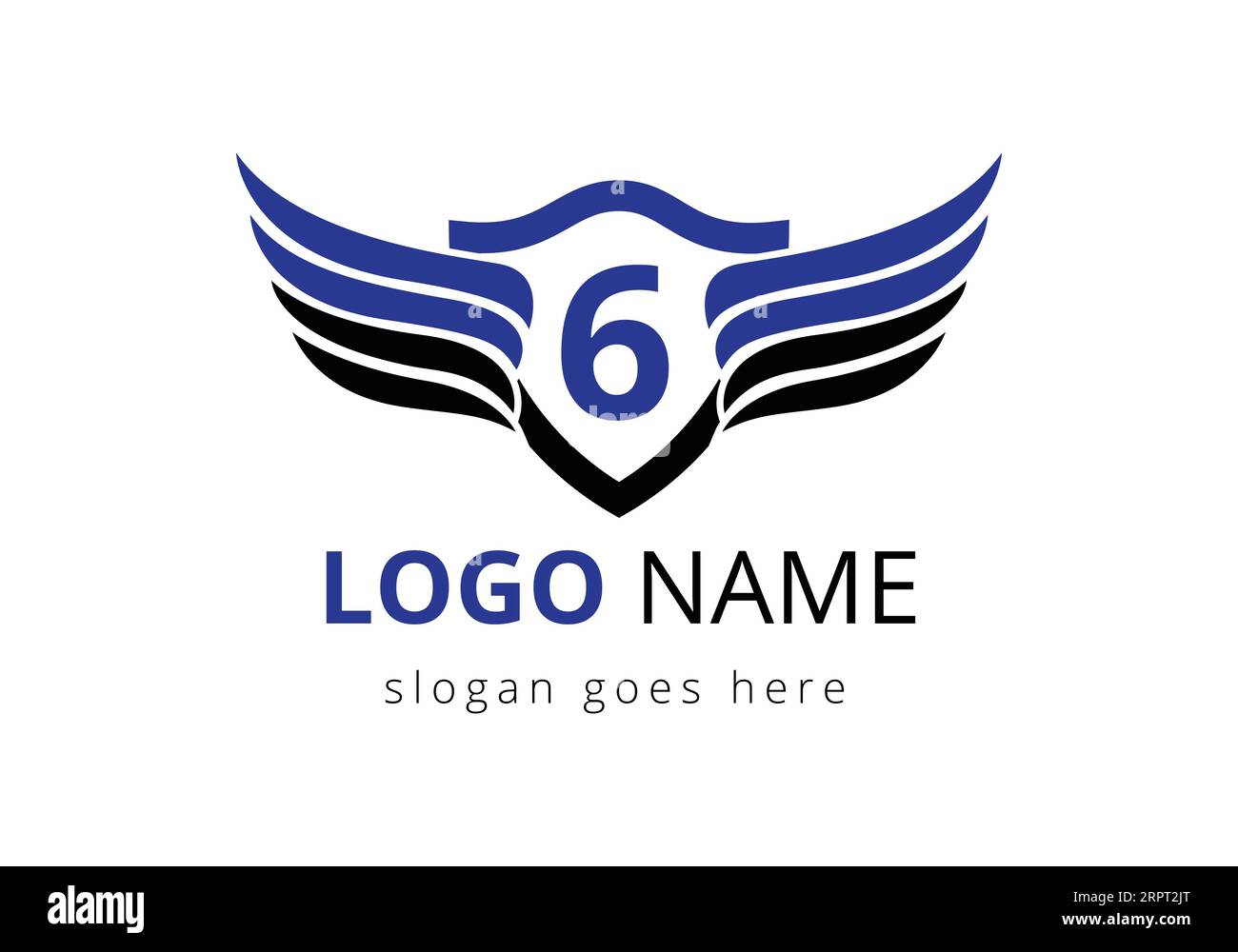 Letter 6 Wing Logo Design For Freight and Transportation Symbol Stock ...