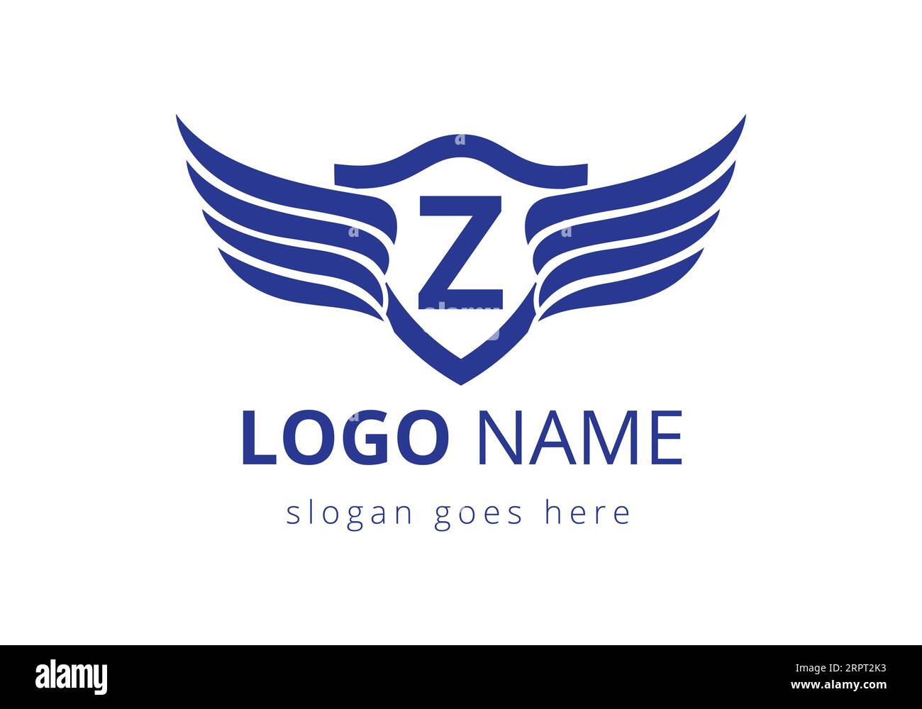Letter Z Wing Logo Design For Freight and Transportation Symbol Stock ...
