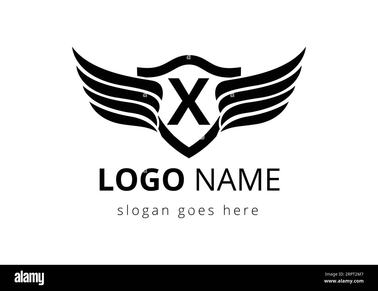 Letter X Wing Logo Design For Freight and Transportation Symbol Stock ...