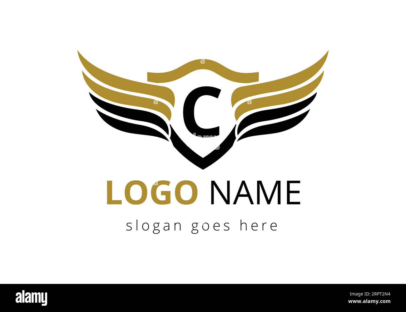 Letter C Wing Logo Design For Freight and Transportation Symbol Stock ...