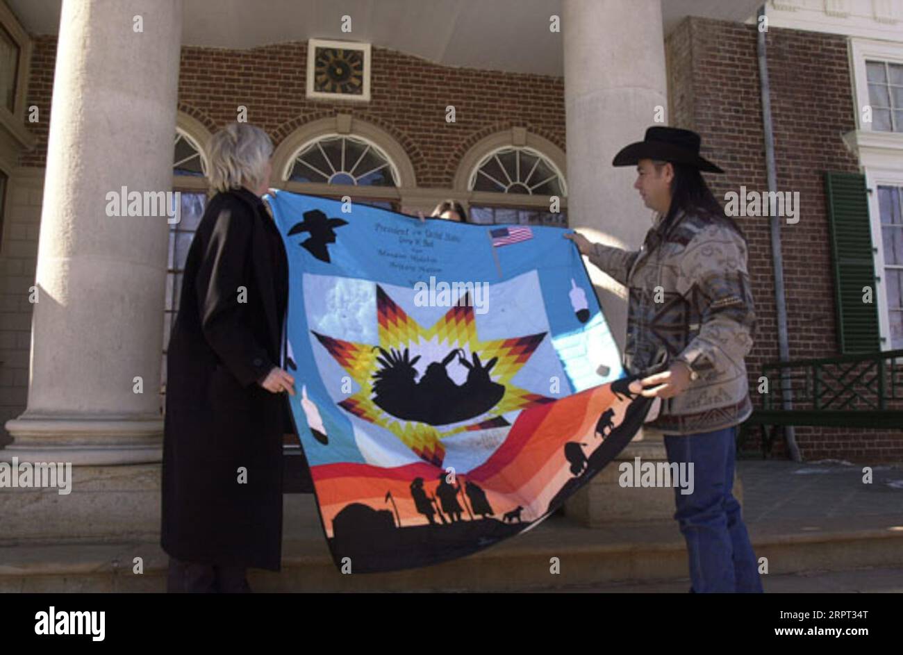 Secretary Gale Norton with Tex Hall, Chairman of the Three Affiliated ...