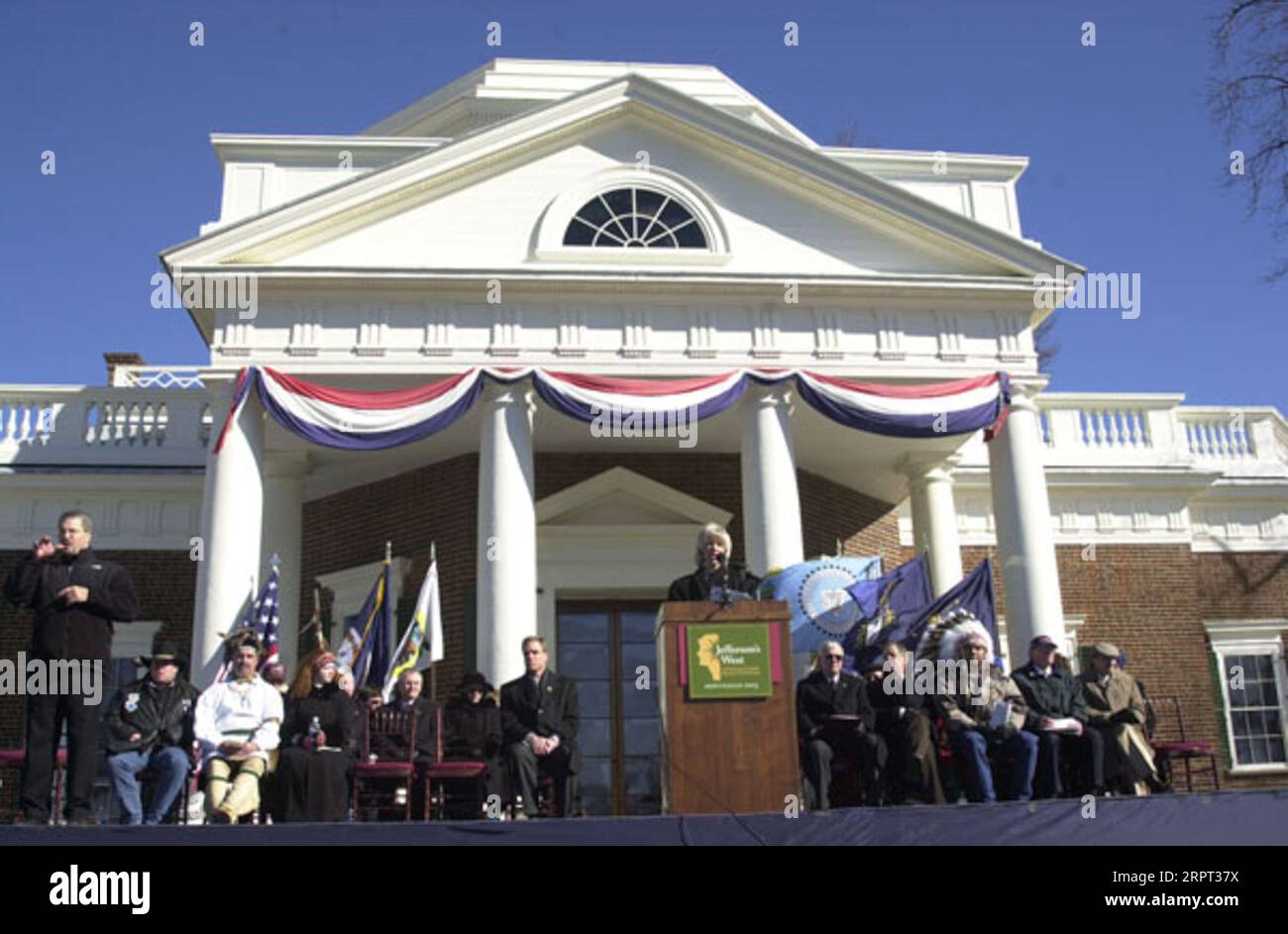 Secretary Gale Norton speaking at events marking the debut of the Lewis ...