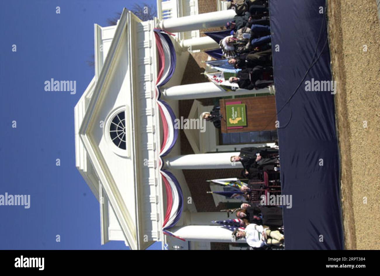 Secretary Gale Norton speaking at events marking the debut of the Lewis ...