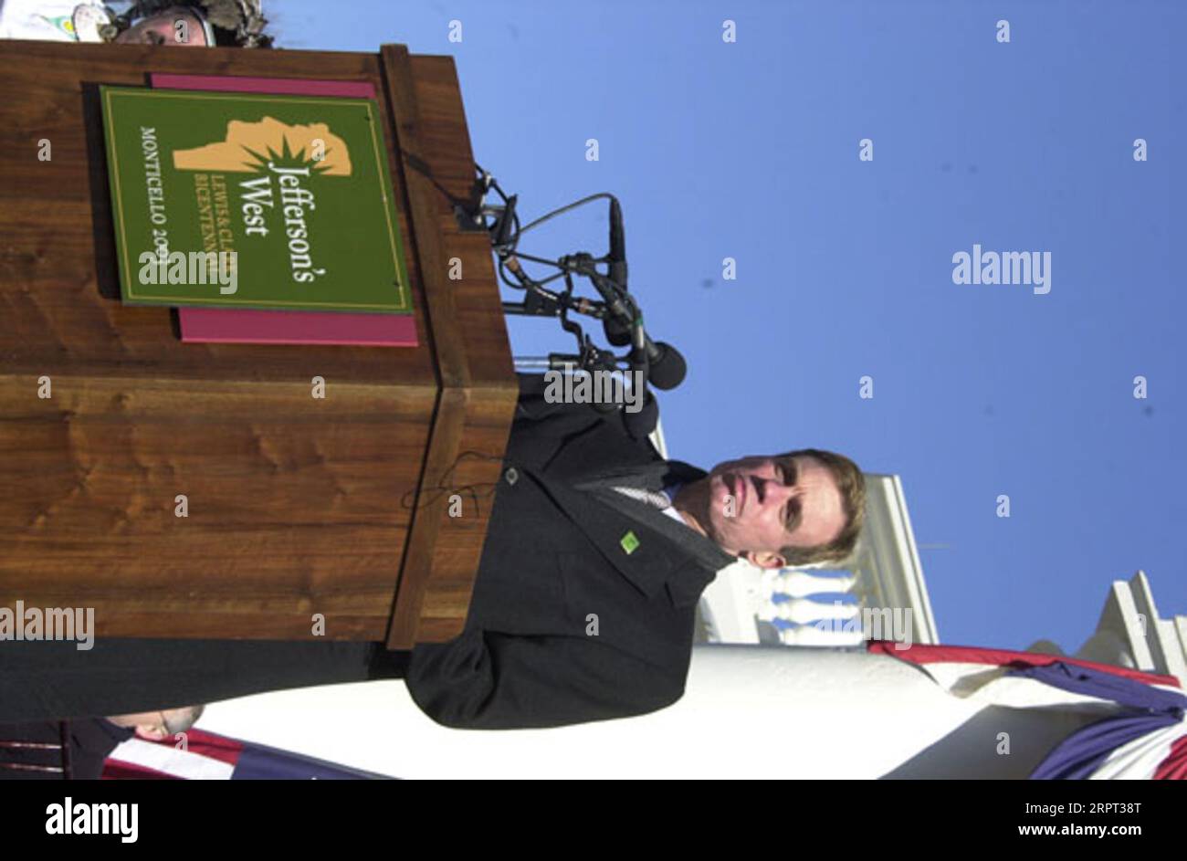 Virginia Governor Mark Warner speaking at events marking the debut of ...