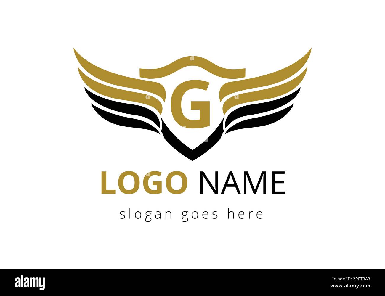 Letter G Wing Logo Design For Freight and Transportation Symbol Stock ...