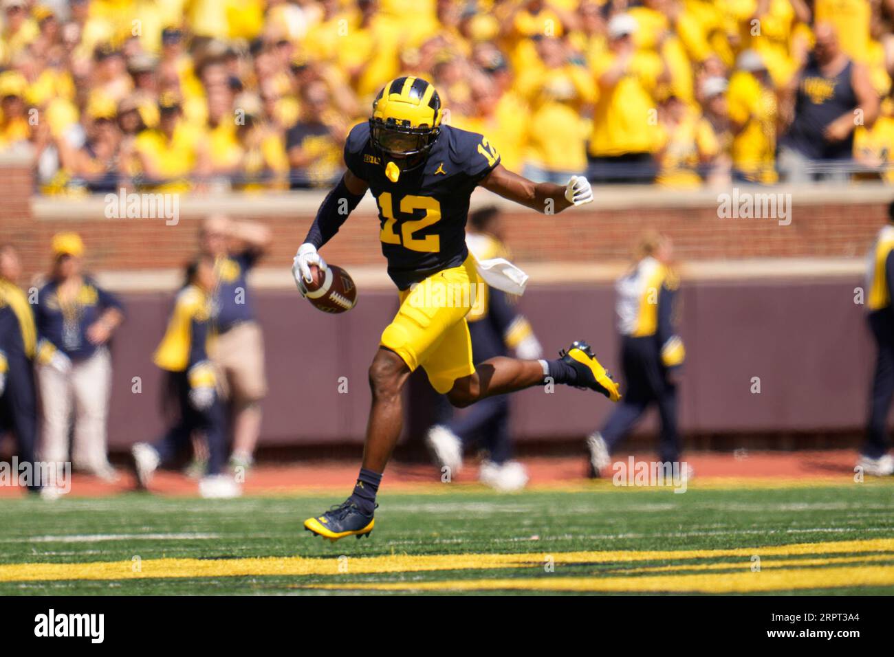 Michigan defensive back Josh Wallace (12) plays against East Carolina ...