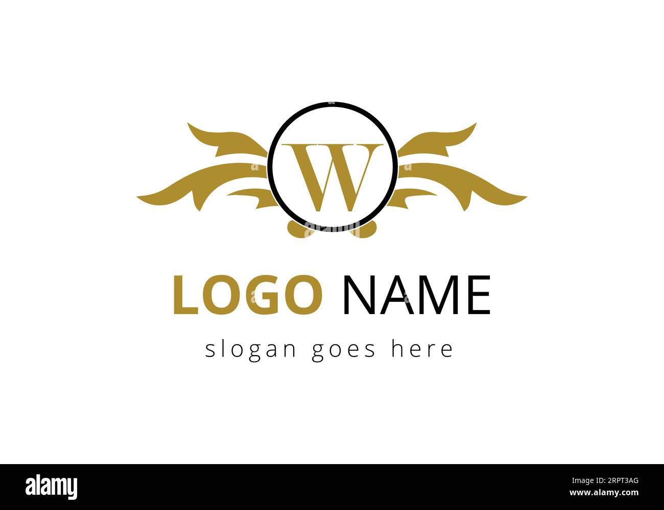 Letter W Wing Logo Design For Freight and Transportation Symbol Stock ...