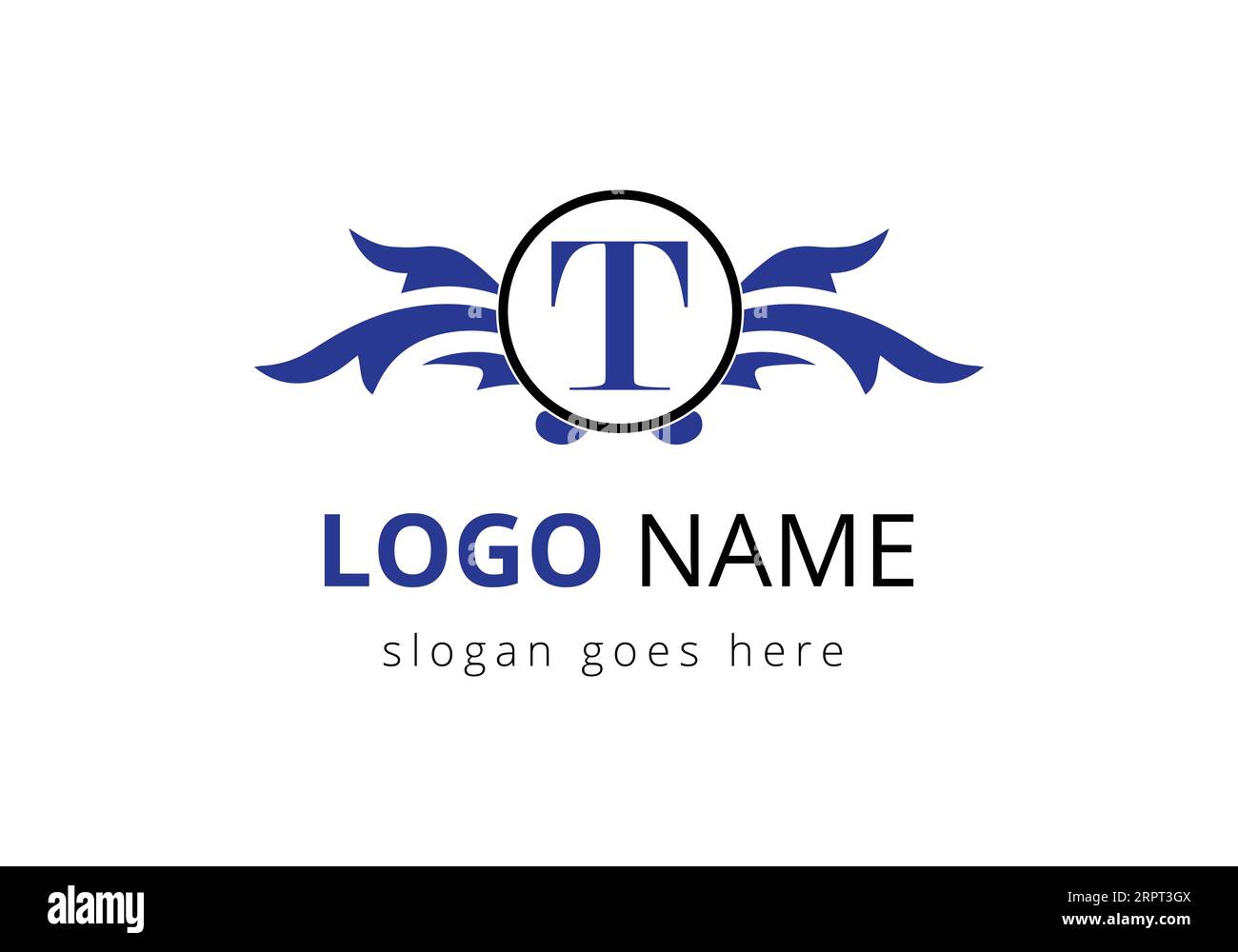 Letter T Wing Logo Design For Freight and Transportation Symbol Stock ...