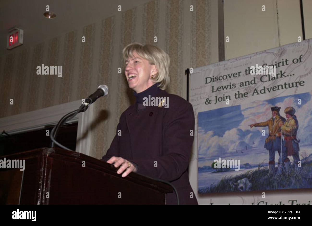 Secretary Gale Norton speaking at events marking the debut of the Lewis ...