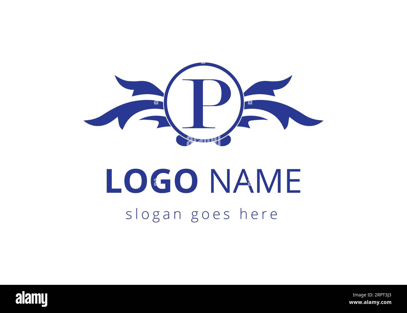 Letter P Wing Logo Design For Freight and Transportation Symbol Stock ...