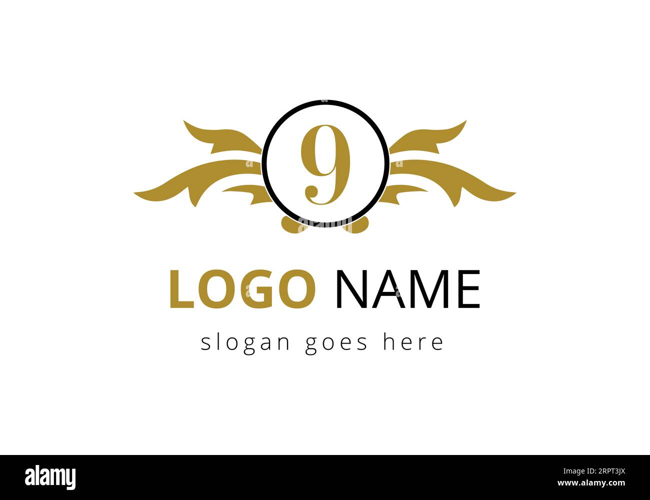 Letter 9 Wing Logo Design For Freight and Transportation Symbol Stock ...