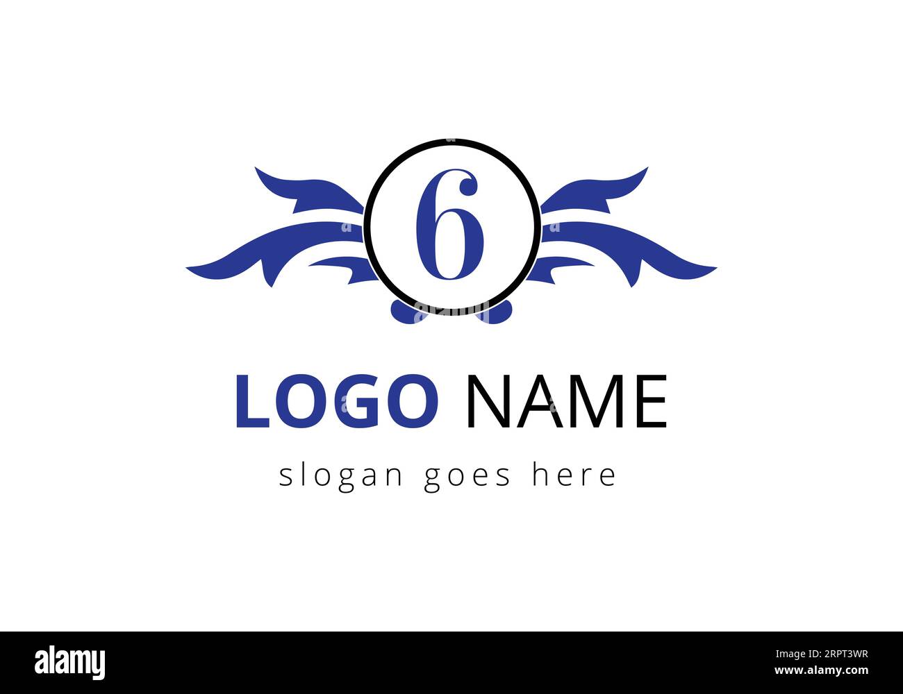 Letter 6 Wing Logo Design For Freight and Transportation Symbol Stock ...