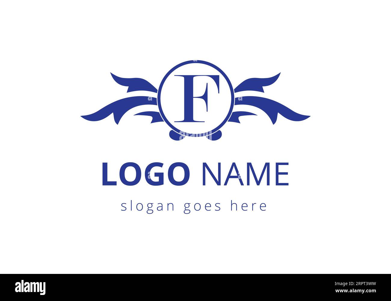 Letter F Wing Logo Design For Freight and Transportation Symbol Stock ...