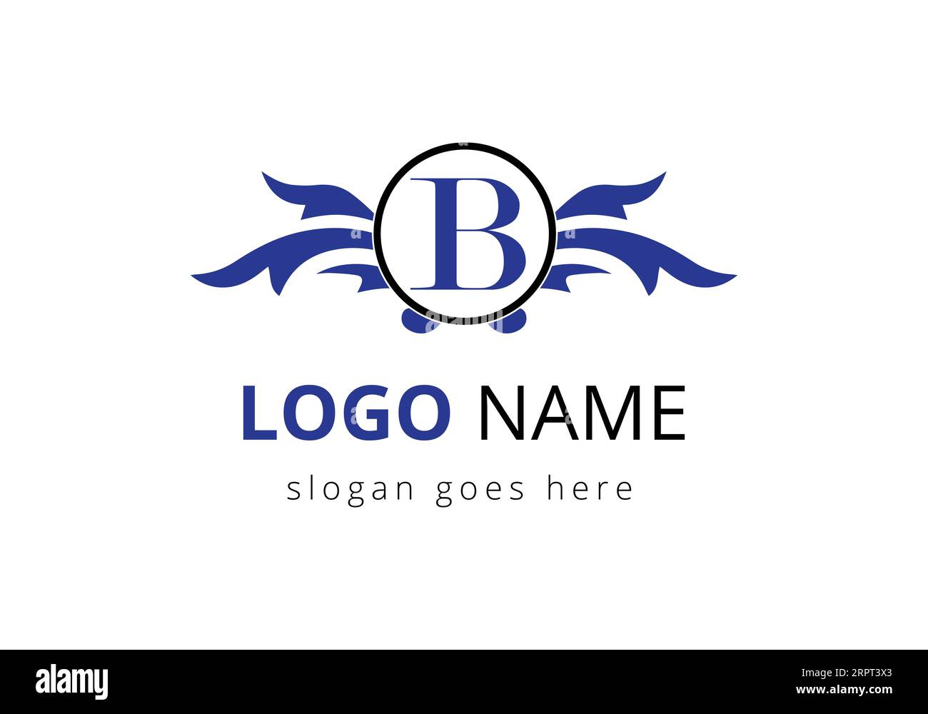Letter B Wing Logo Design For Freight and Transportation Symbol Stock ...