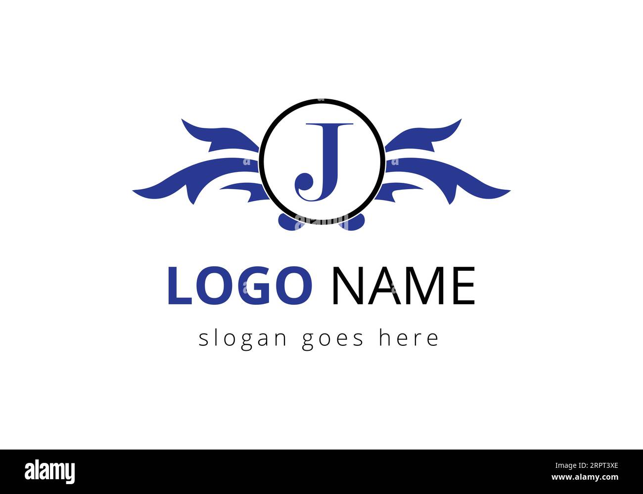 Letter J Wing Logo Design For Freight and Transportation Symbol Stock ...