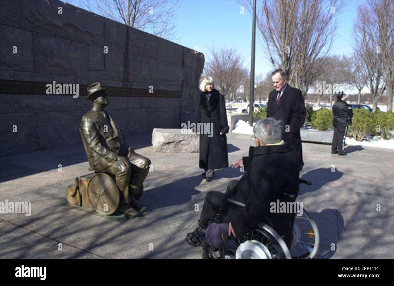 National Organization on Disability Chairman Michael Deland, front ...