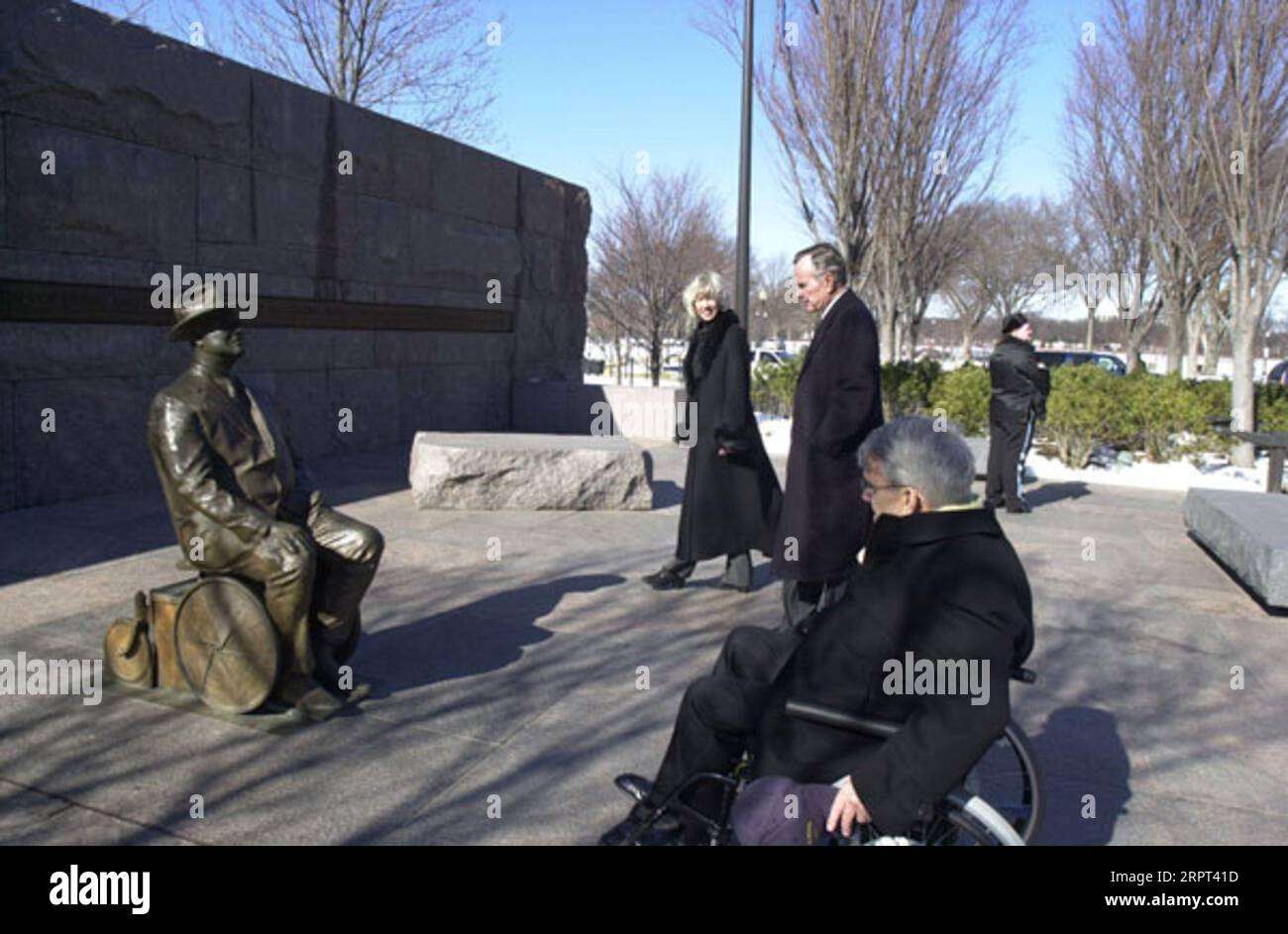 National Organization on Disability Chairman Michael Deland, front ...