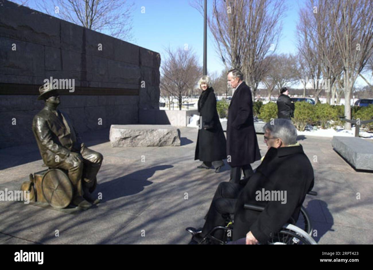 National Organization on Disability Chairman Michael Deland, front ...