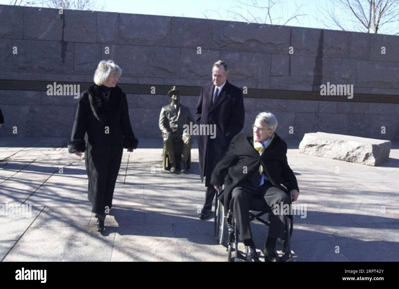 National Organization on Disability Chairman Michael Deland, front ...