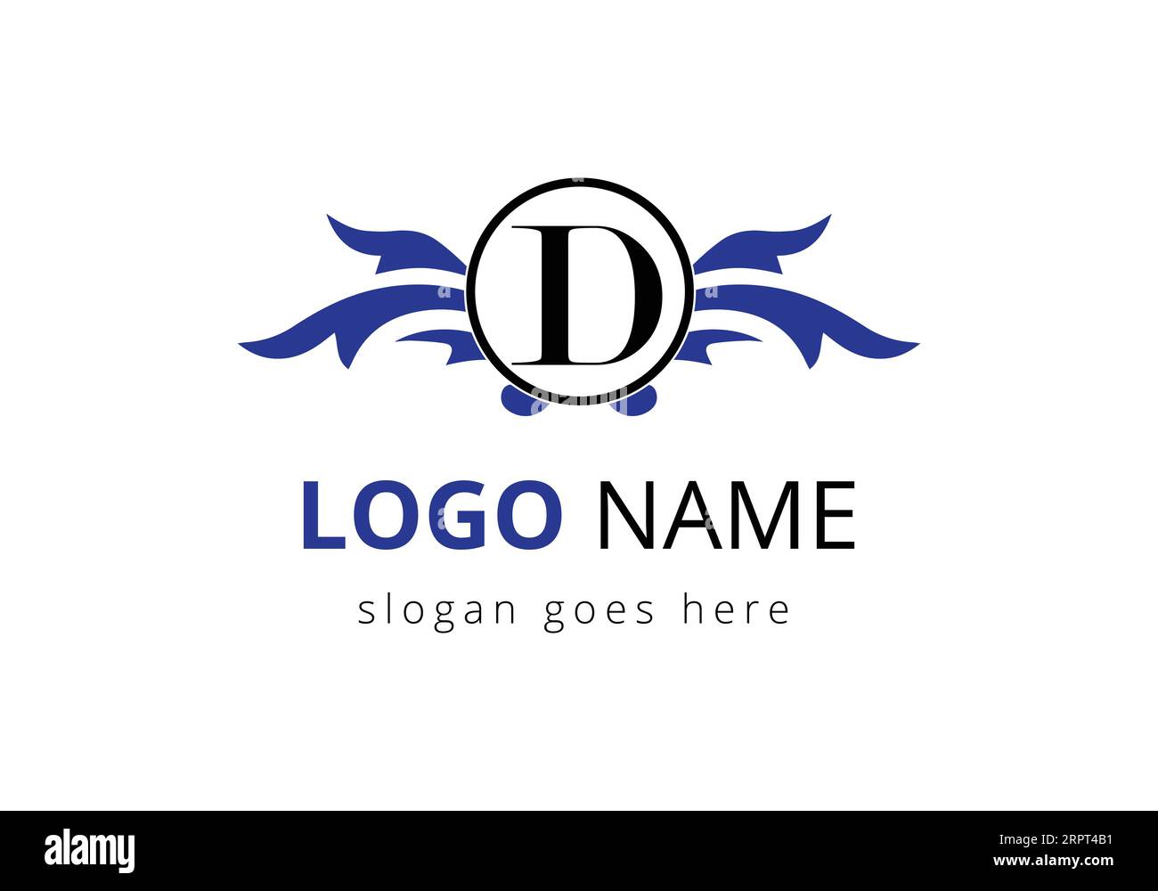 Letter D Wing Logo Design For Freight and Transportation Symbol Stock ...