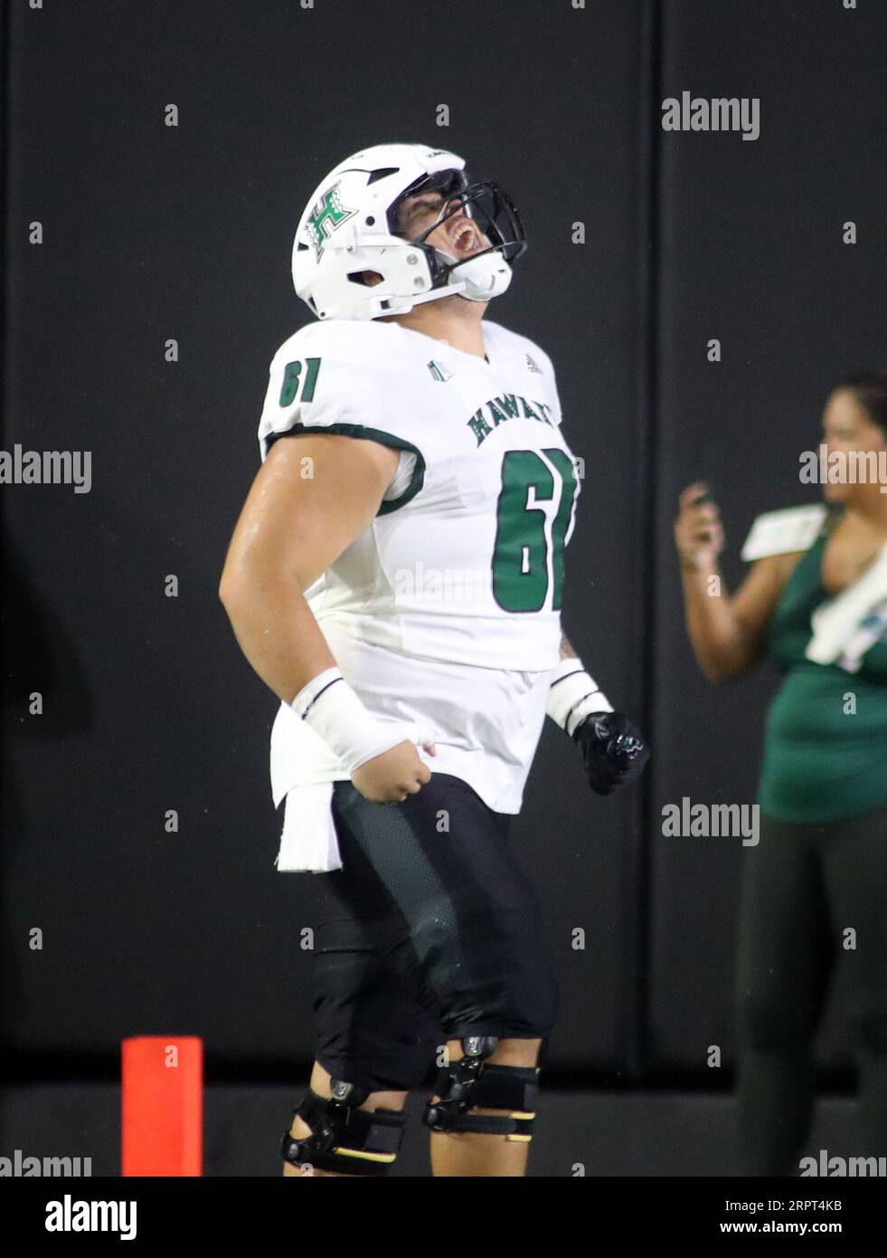 August 26, 2023 - Hawaii Rainbow Warriors offensive lineman Eliki ...