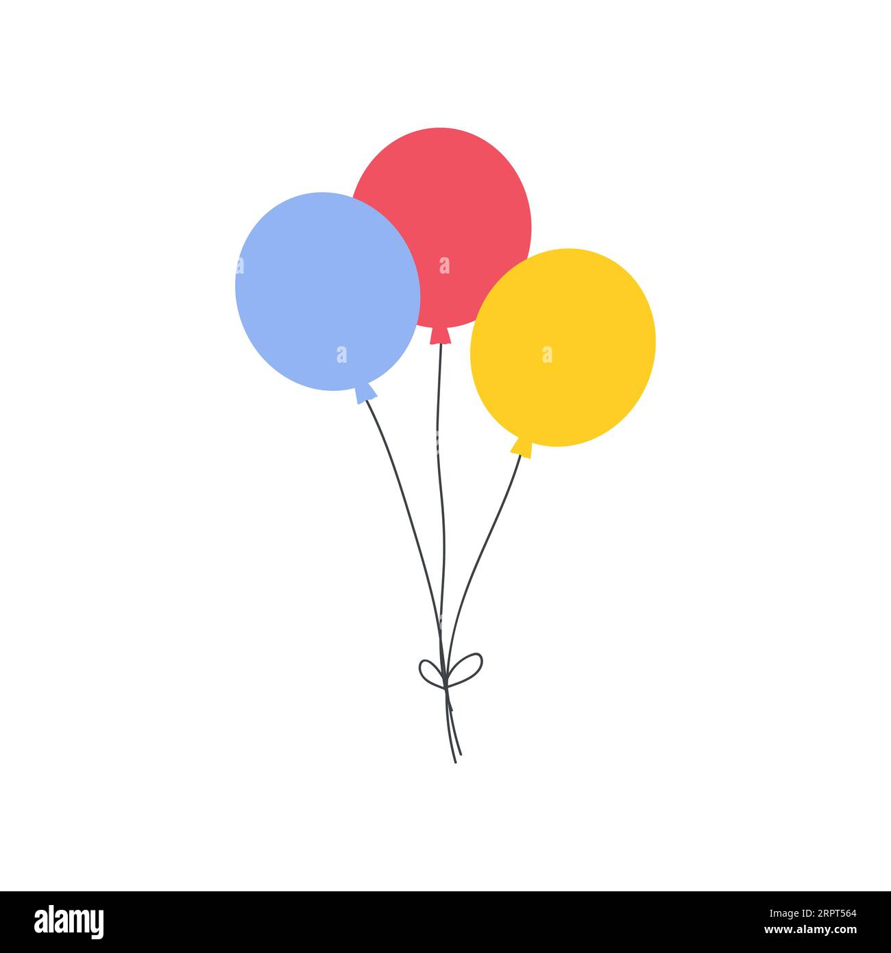 Three colorful circus balloons. Amusement park decoration, gift for ...