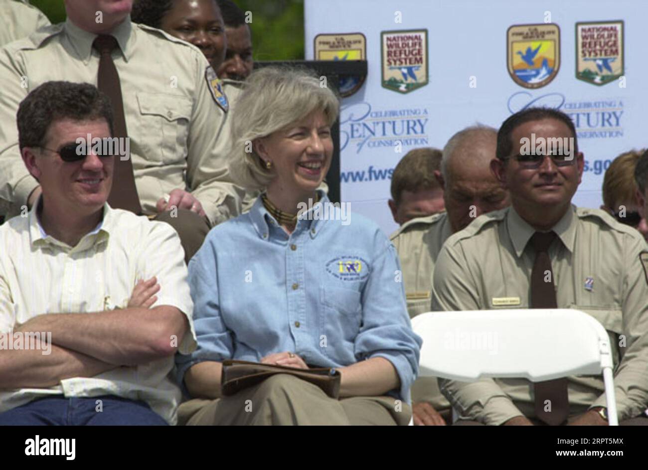 Florida Congressman Dave Weldon, left, and Secretary Gale Norton ...