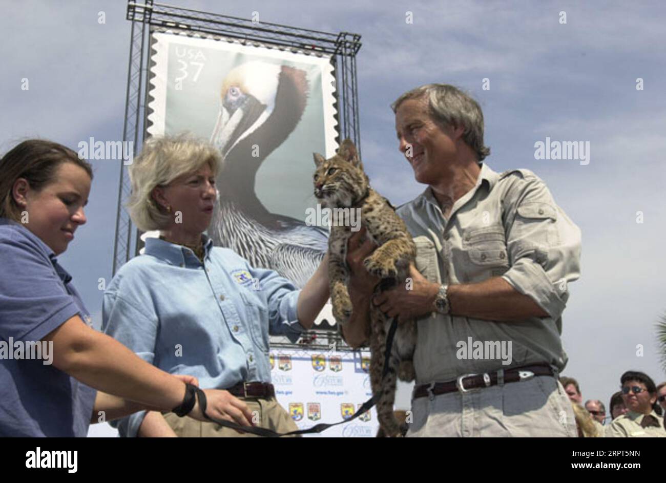 Secretary Gale Norton, center, with animal expert and television show ...