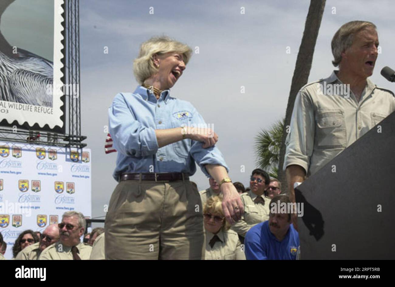 Animal expert and television show host Jack Hanna at podium, with ...