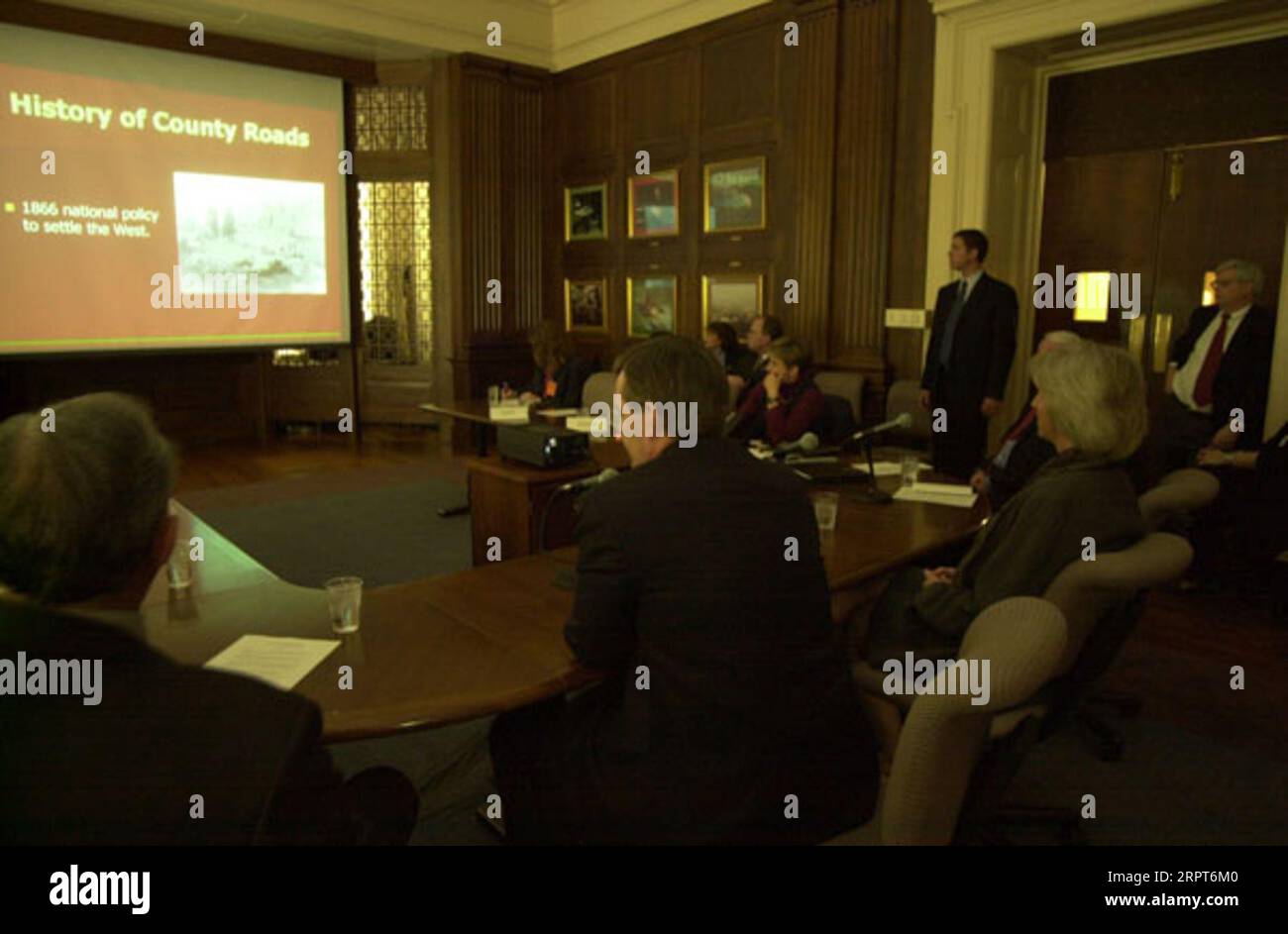 Utah Governor Mike Leavitt, foreground second from left, and Secretary ...