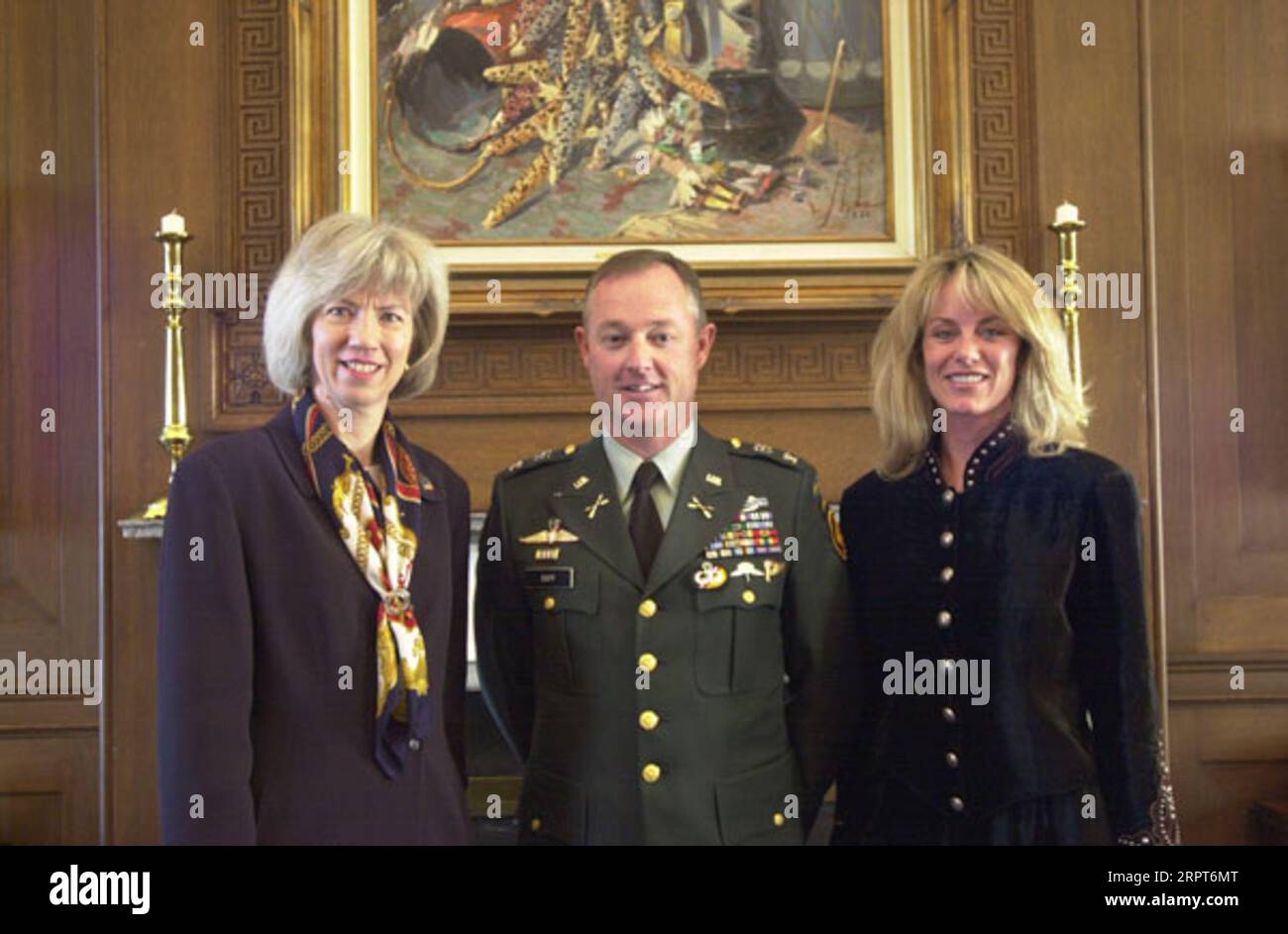 Secretary Gale Norton, far left, with Colonel Roger Duff of the U.S ...