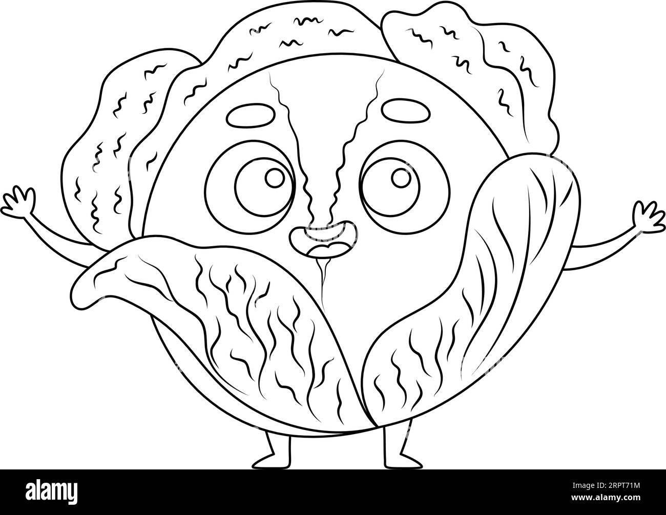 Cabbage Coloring Page