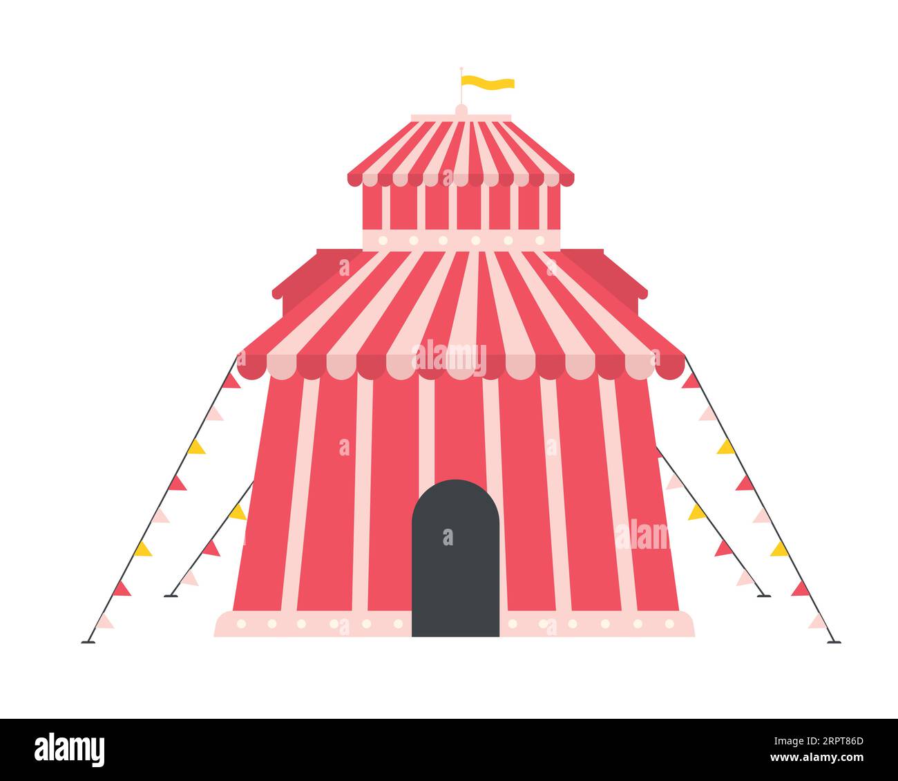 Colorful circus tent. Amusement park, carnival festival show, comedy ...