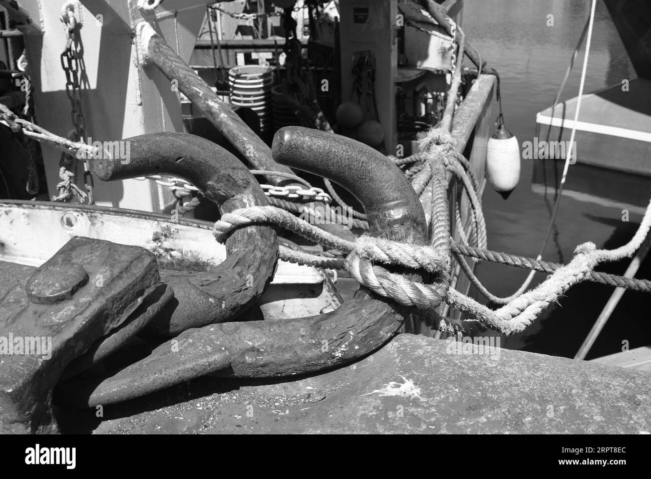 Large fishing trawlers Black and White Stock Photos & Images - Alamy