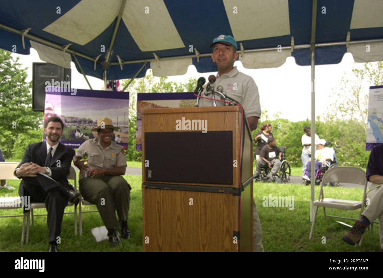 Washington, D.C. Mayor Anthony Williams speaking at groundbreaking ...