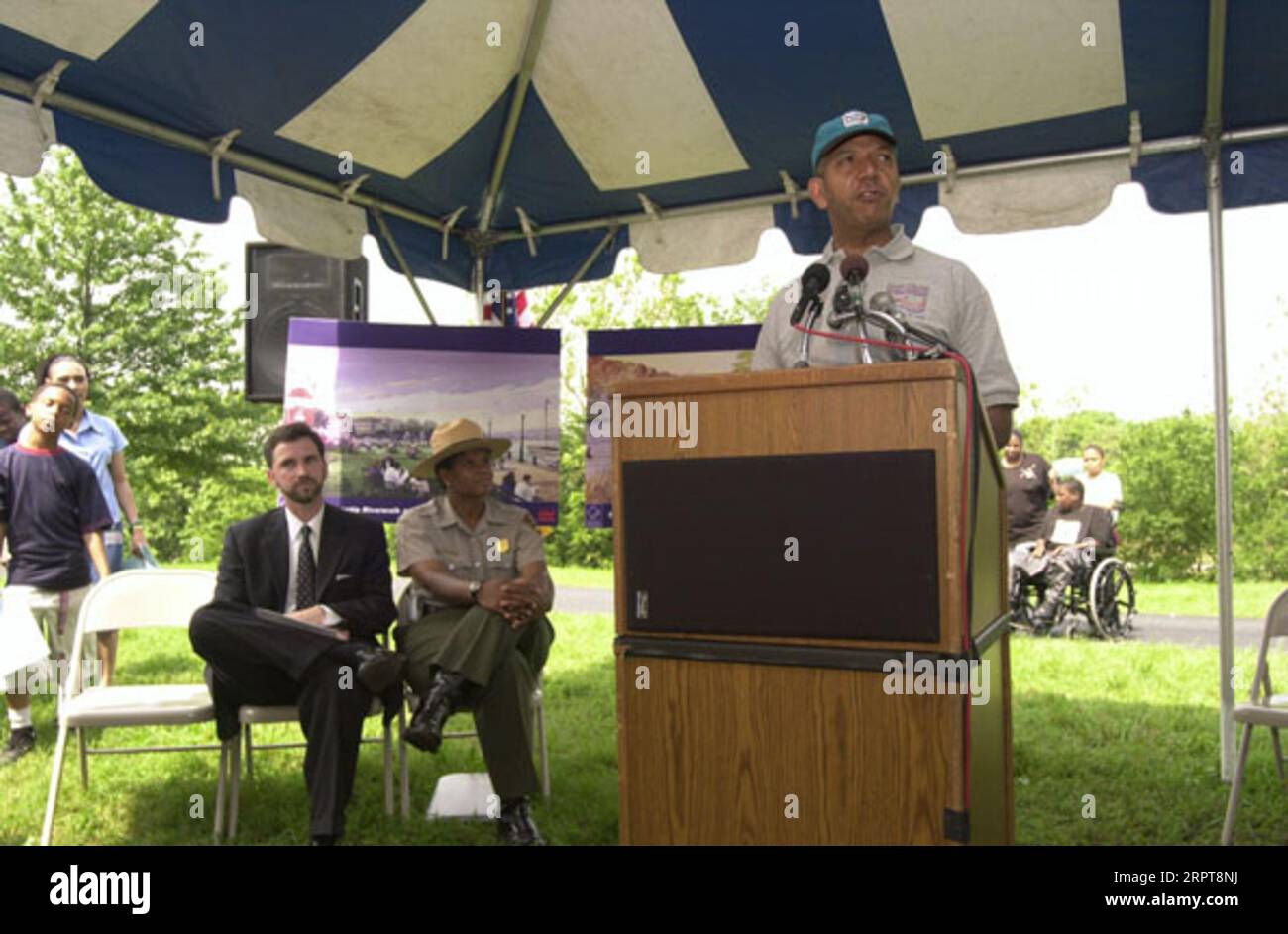 Washington, D.C. Mayor Anthony Williams speaking at groundbreaking ...