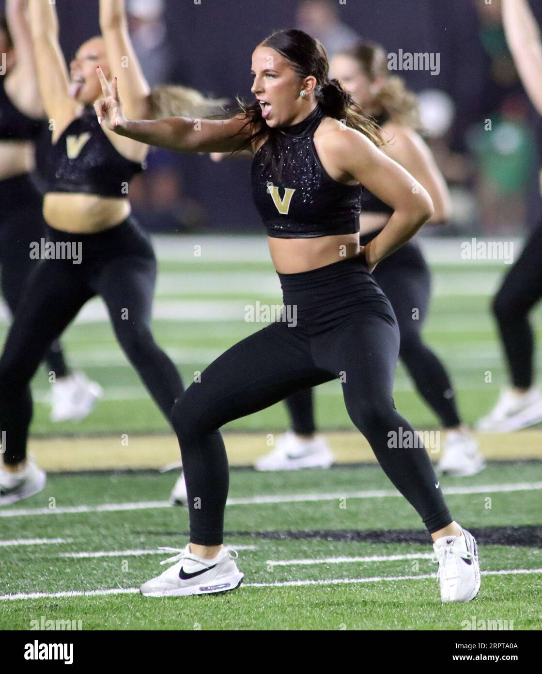 August 26, 2023 - A Commodore dancer performs during a game between the ...