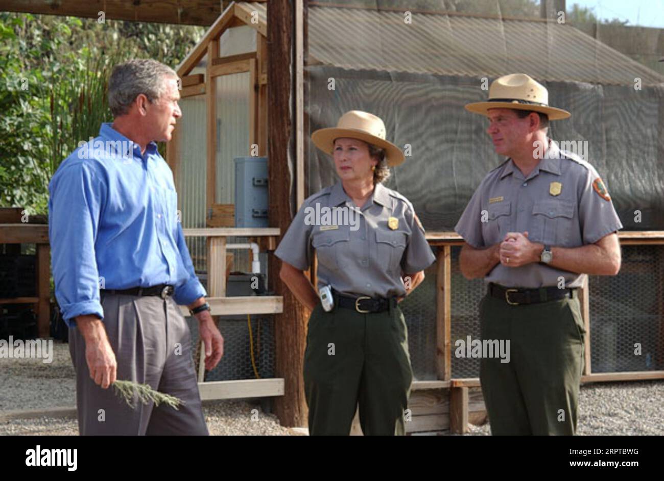 President George Bush, National Park Service Director Fran Mainella ...