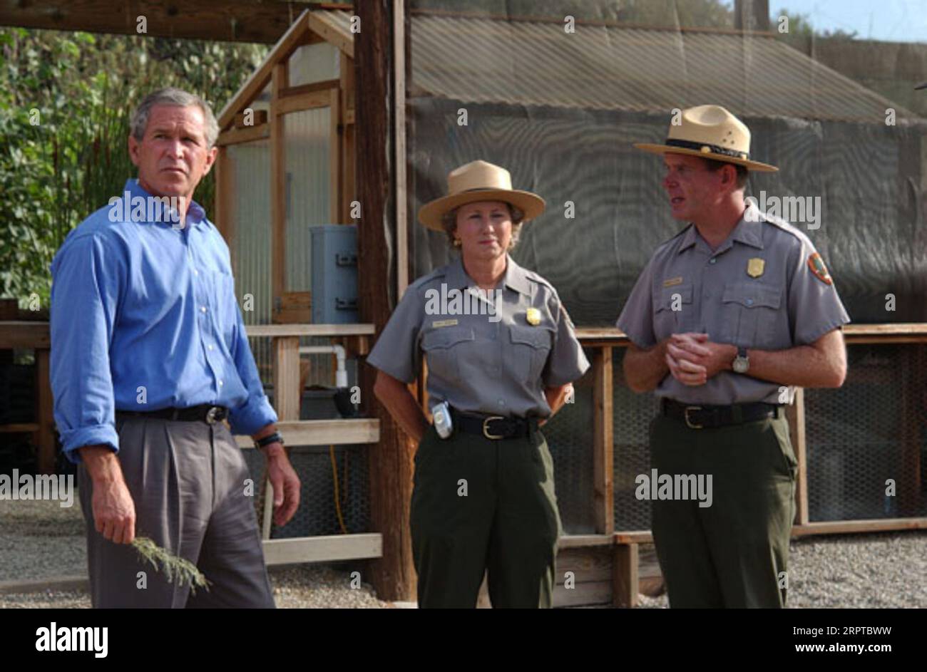 President George Bush, National Park Service Director Fran Mainella ...