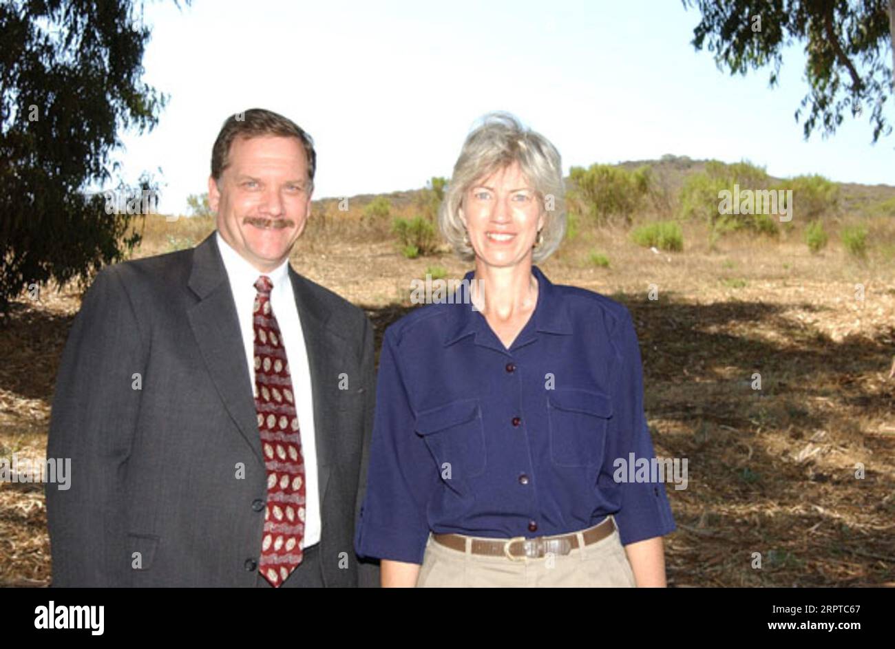 Secretary Gale Norton, right, during visit to the Santa Monica ...