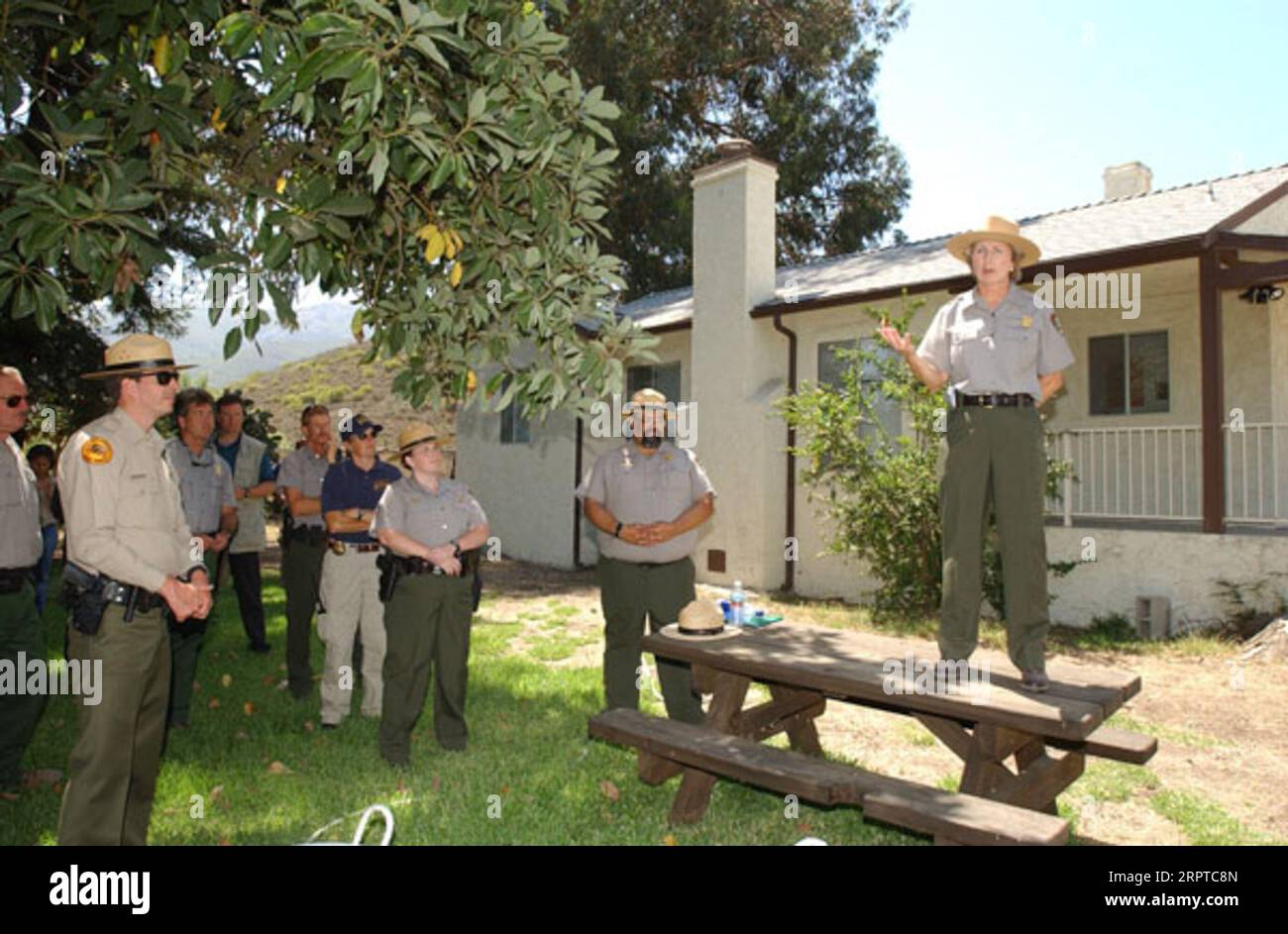 National Park Service Director Fran Mainella, foreground far right ...