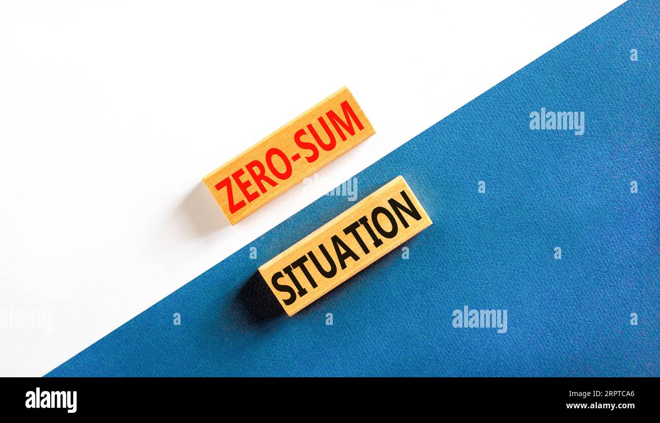 Zero-sum situation symbol. Concept words Zero-sum situation on ...