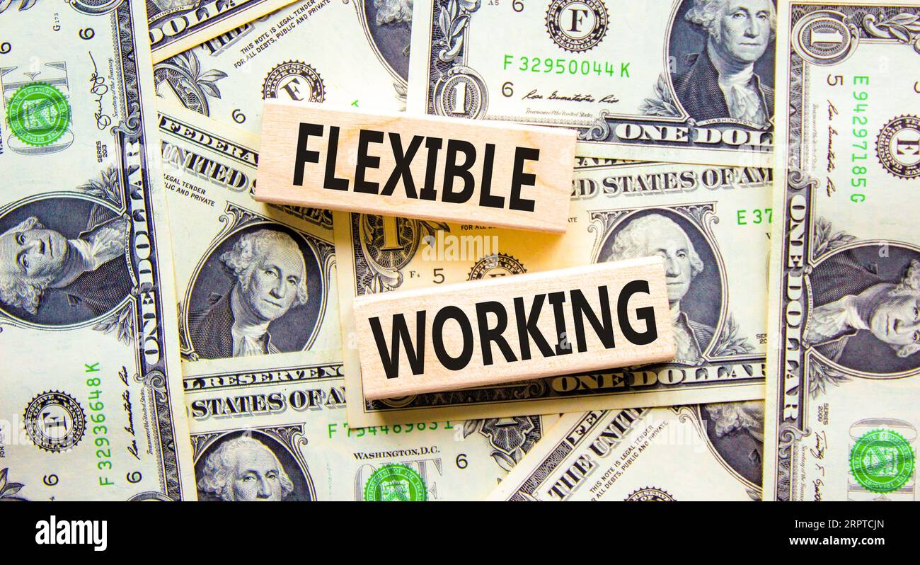 Flexible working symbol. Concept words Flexible working on beautiful ...