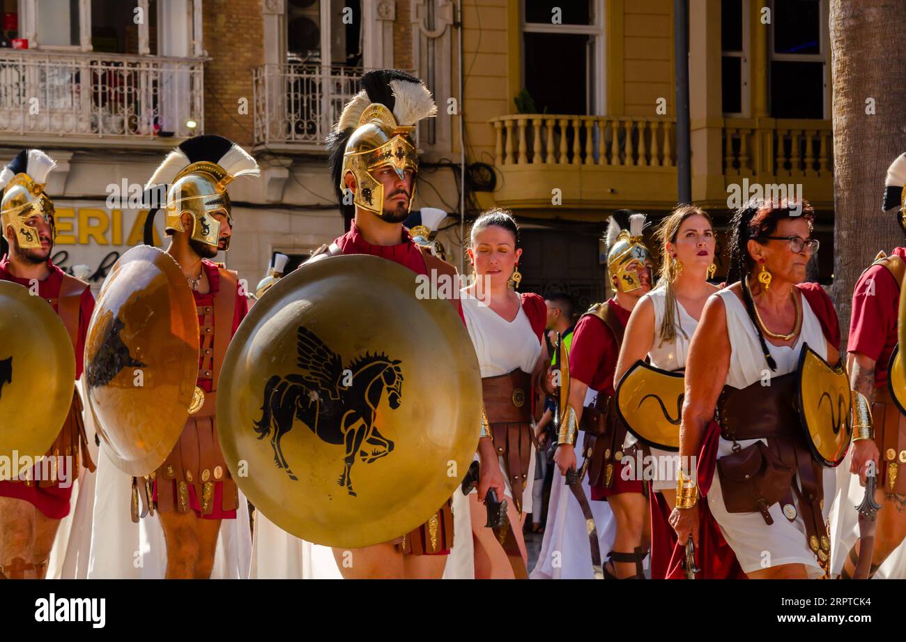 CARTAGENA, SPAIN - 23 SEPTEMBER 2022 Carthaginians and Romans historic ...
