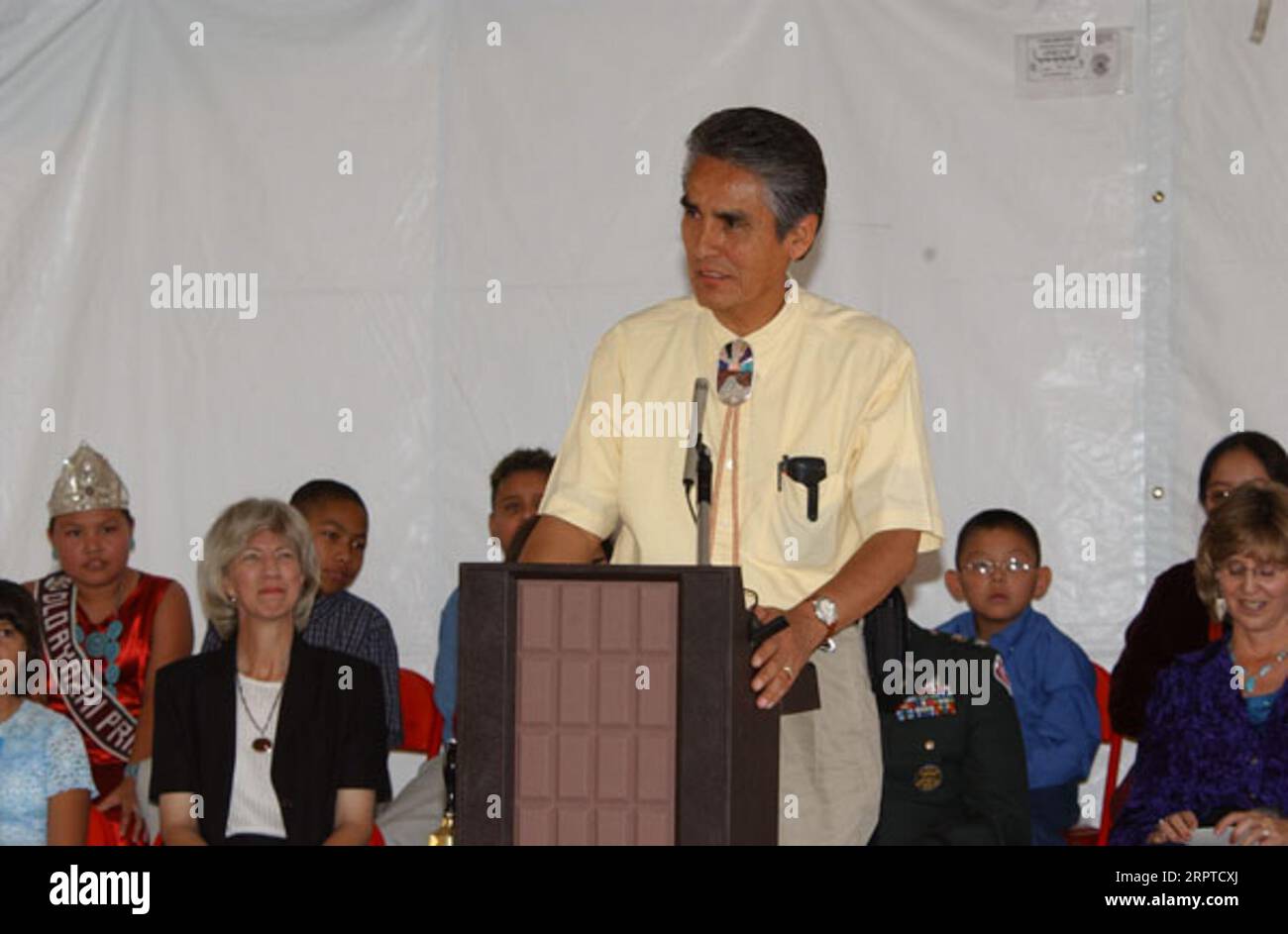 Navajo Nation President Joe Shirley, Jr. speaking at dedication ...