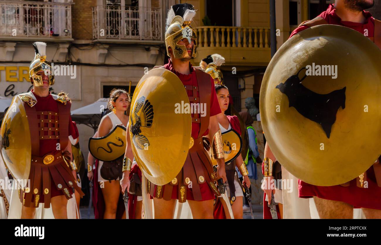 CARTAGENA, SPAIN - 23 SEPTEMBER 2022 Carthaginians and Romans historic ...