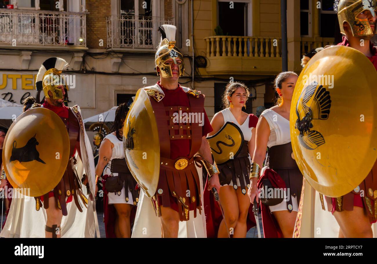 CARTAGENA, SPAIN - 23 SEPTEMBER 2022 Carthaginians and Romans historic ...