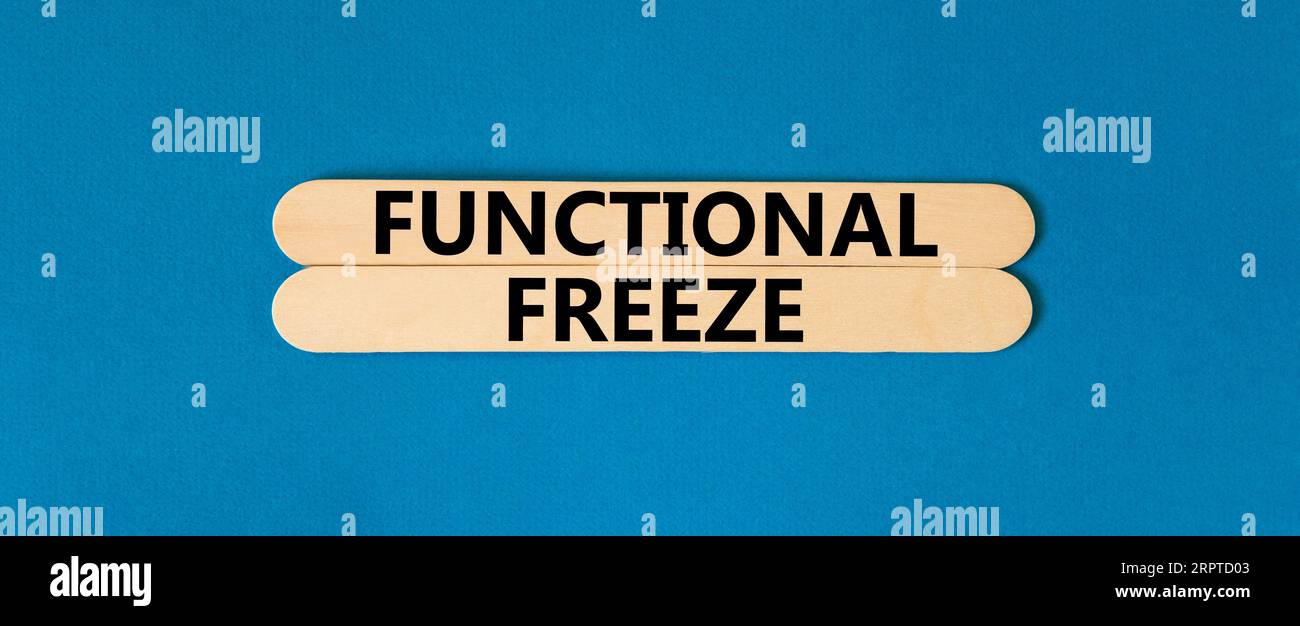 Functional freeze symbol. Concept words Functional freeze on beautiful ...