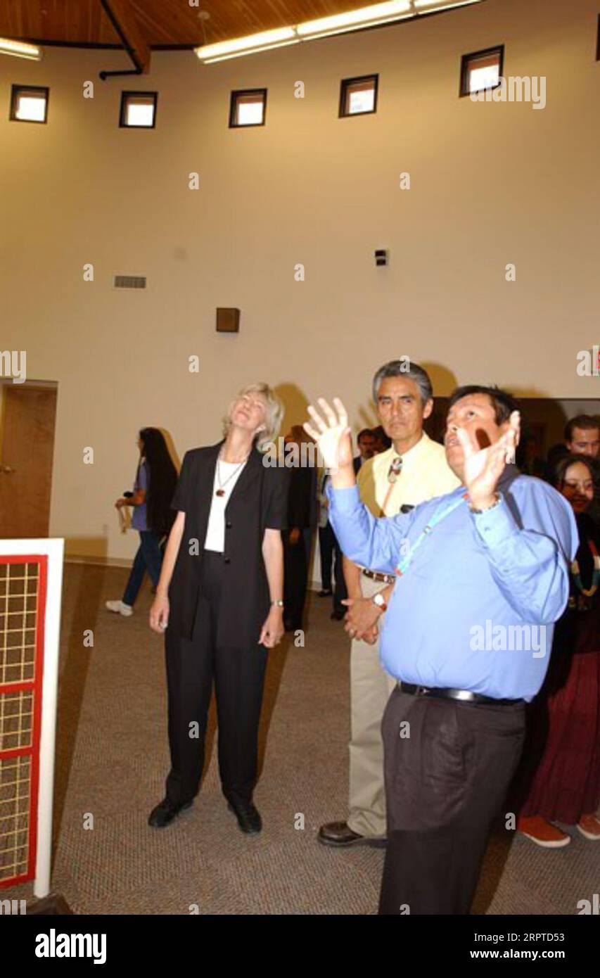 Secretary Gale Norton, with Navajo Nation President Joe Shirley, Jr. to ...